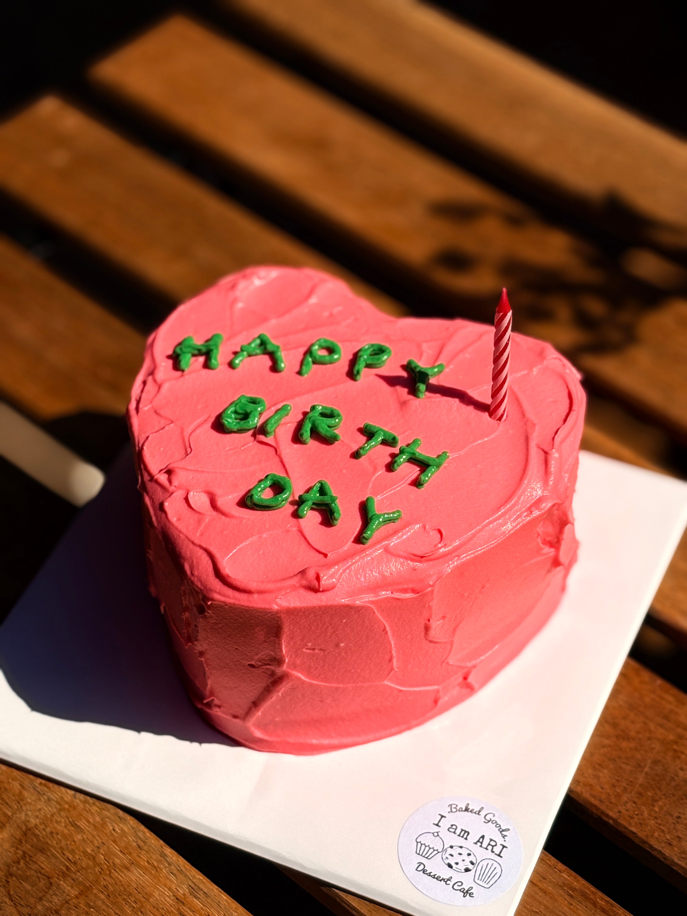 HBD heart cake 6 inch | I am ARI Dessert Cafe